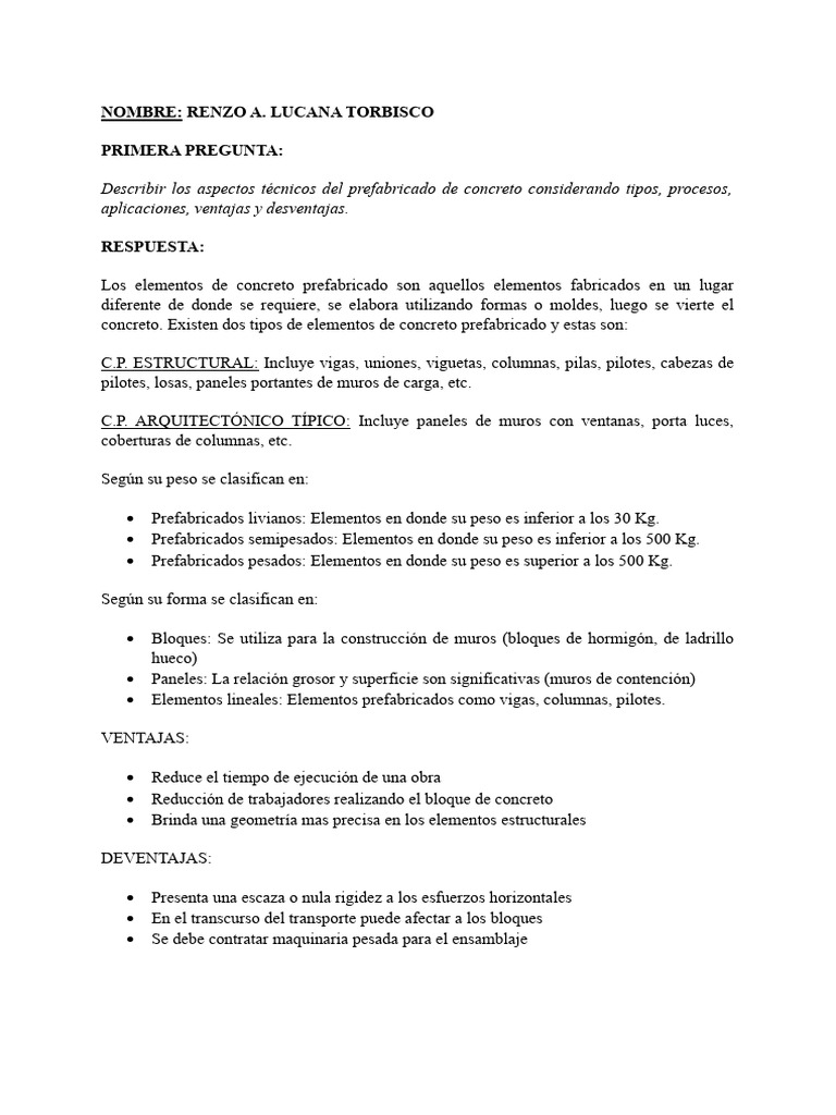 Primera Pregunta | PDF