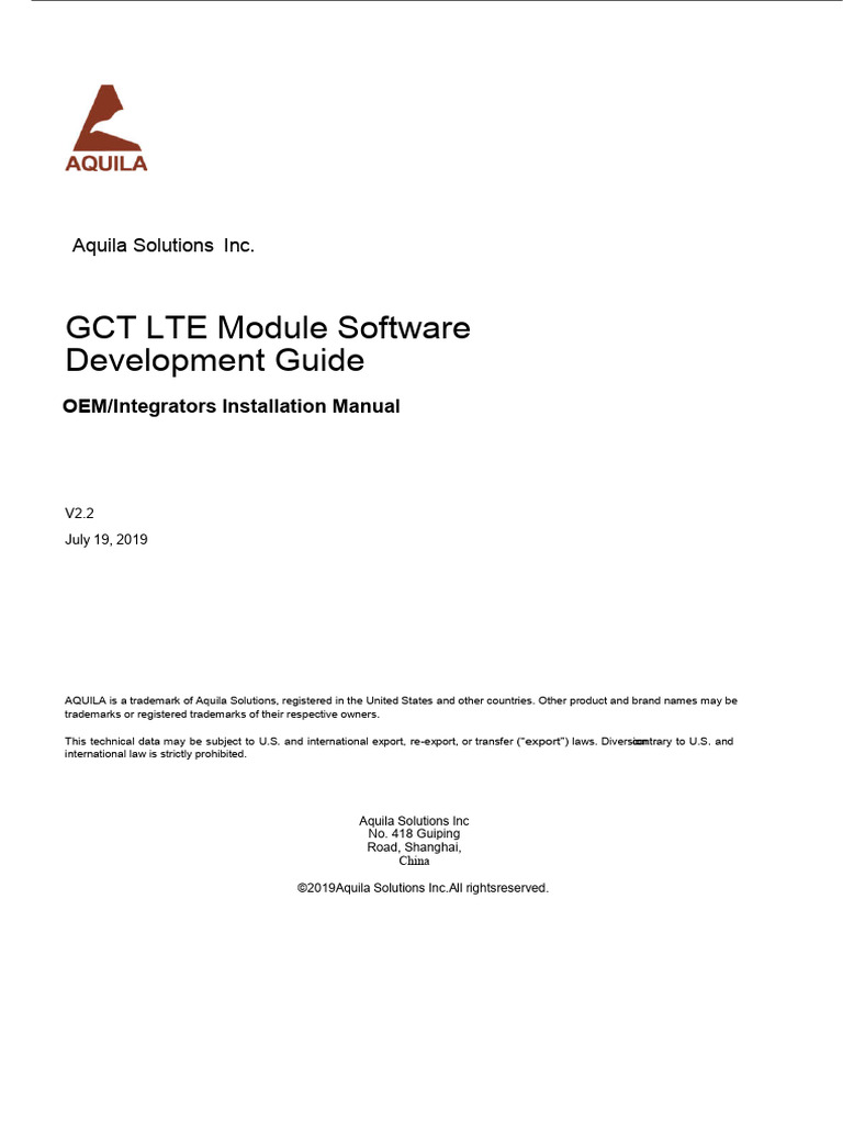 GCT LTE Module Software Development Guide: Aquila Solutions Inc | PDF | Ip Address ...
