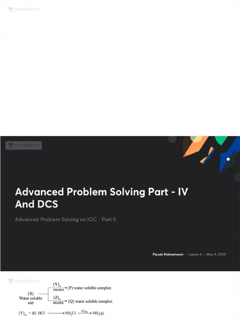 Advanced Problem Solving Part IV and DCS With Anno | PDF