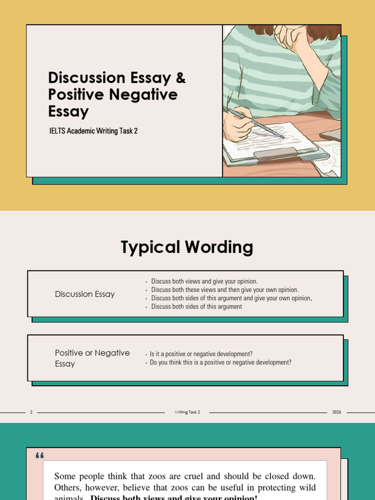 IELTS Discussion & Positive/Negative Essays | PDF | Career & Growth ...