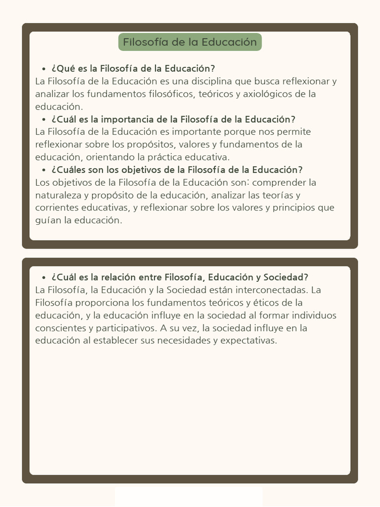 Filosofía y Educación: Fundamentos y Aplicaciones | PDF | Teorías ...