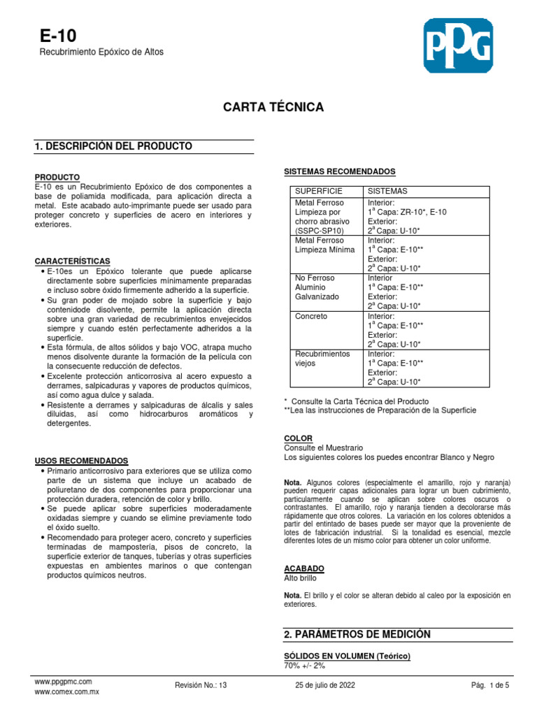 E-10-PDS-SPA | PDF | Hormigón | Litro
