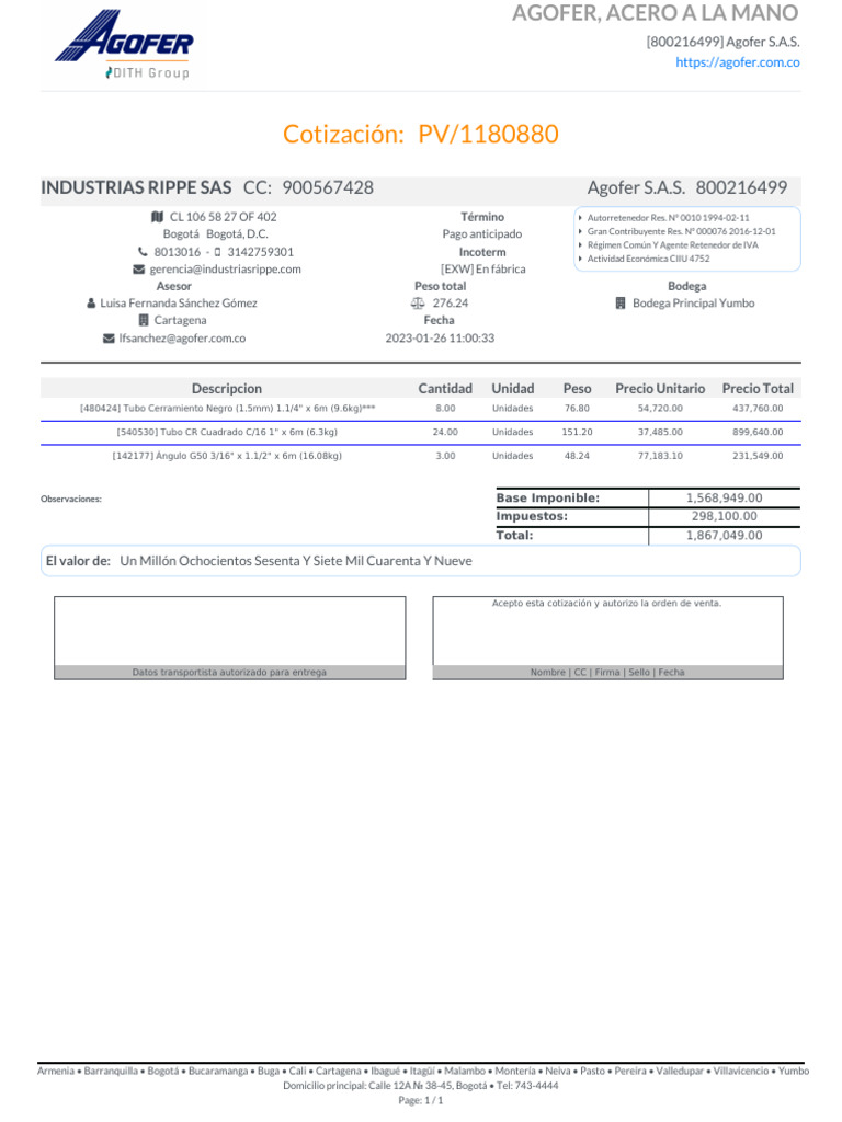 Coti Industrias Rippe Ene 26 | PDF | Comercio