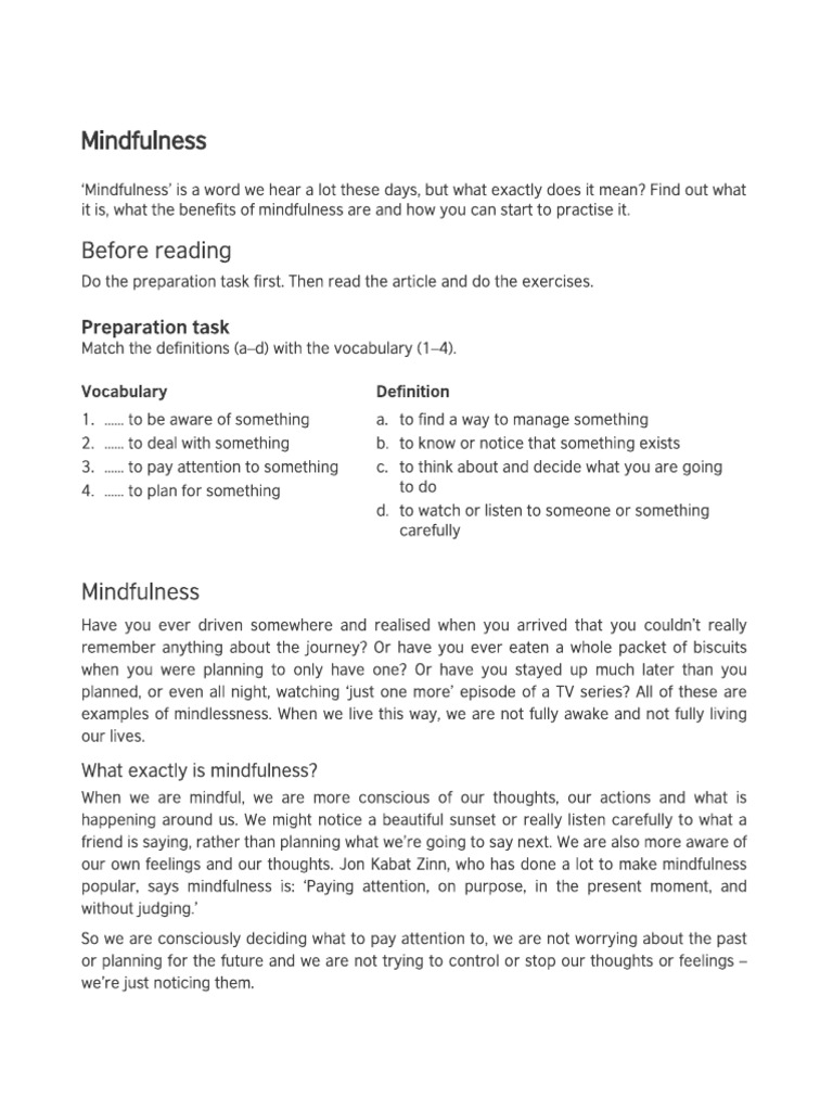 Mindfulness | PDF