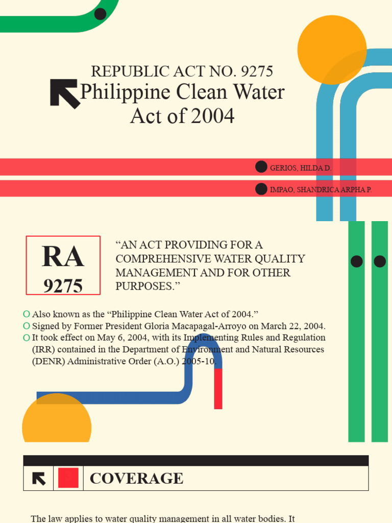 Envi.7 RA 9275 GeriosImpao Updated | PDF | Sewage Treatment | Water ...