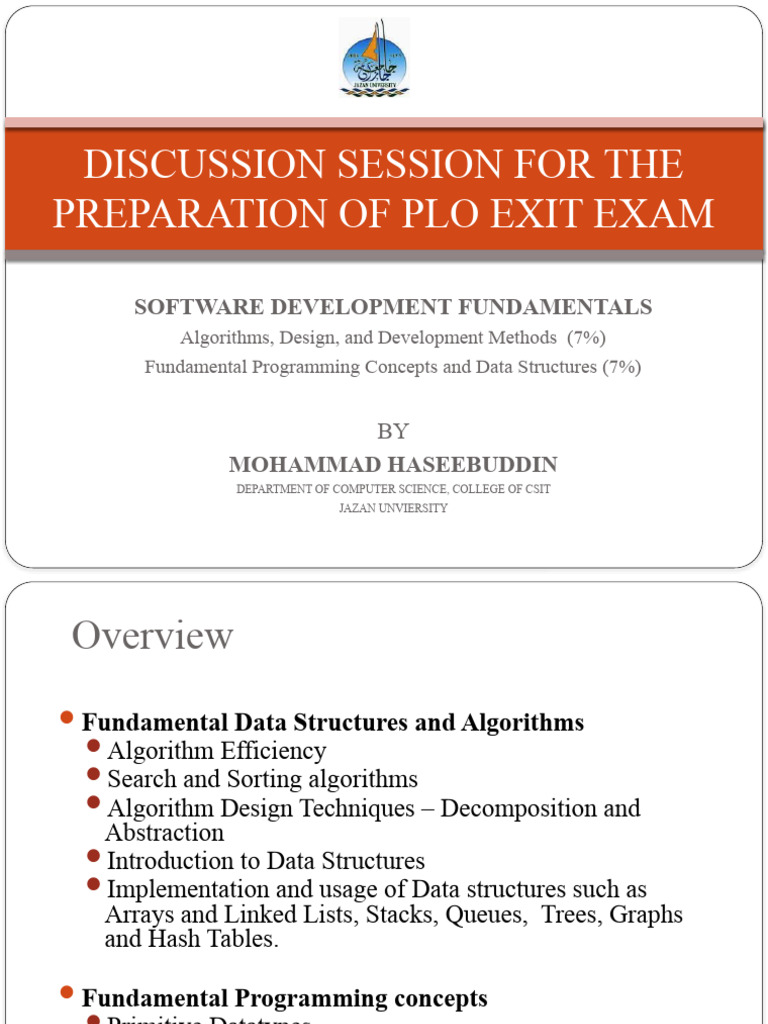 WorkShop On PLO Exit Exam | PDF | Applied Mathematics | Computer Engineering