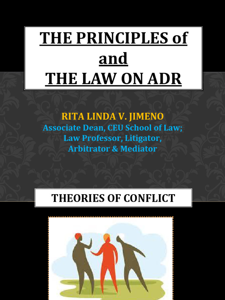 Principles and Law of ADR | PDF | Alternative Dispute Resolution ...