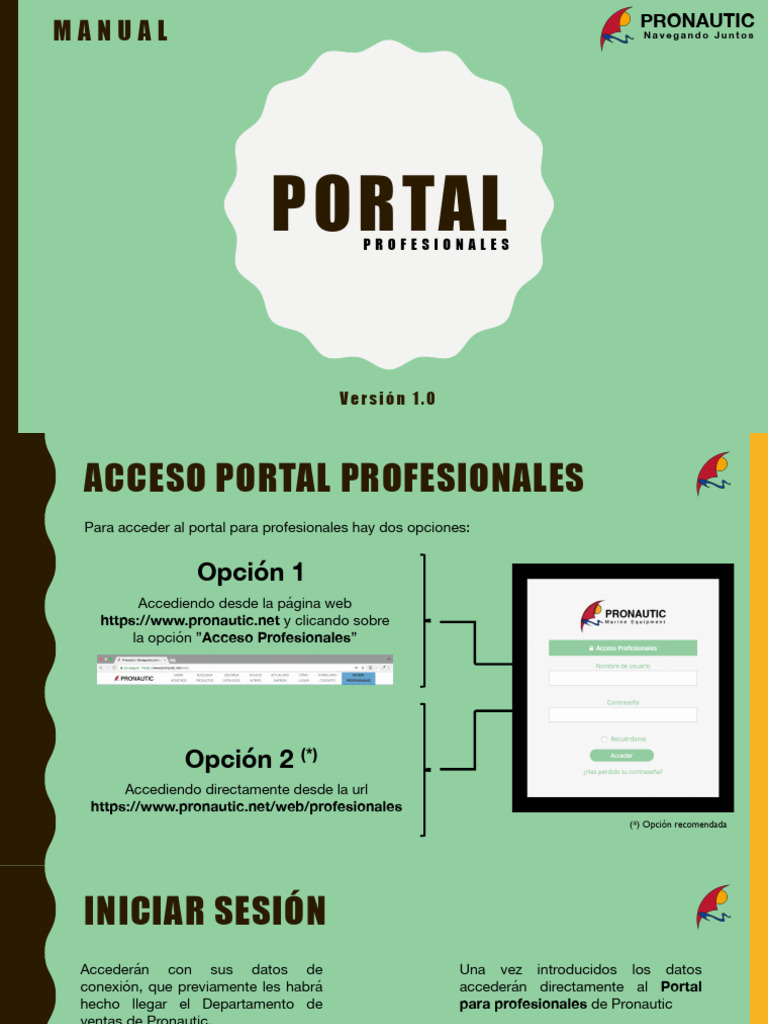 Manual Portal Profesionales v.1.0 - Es | PDF