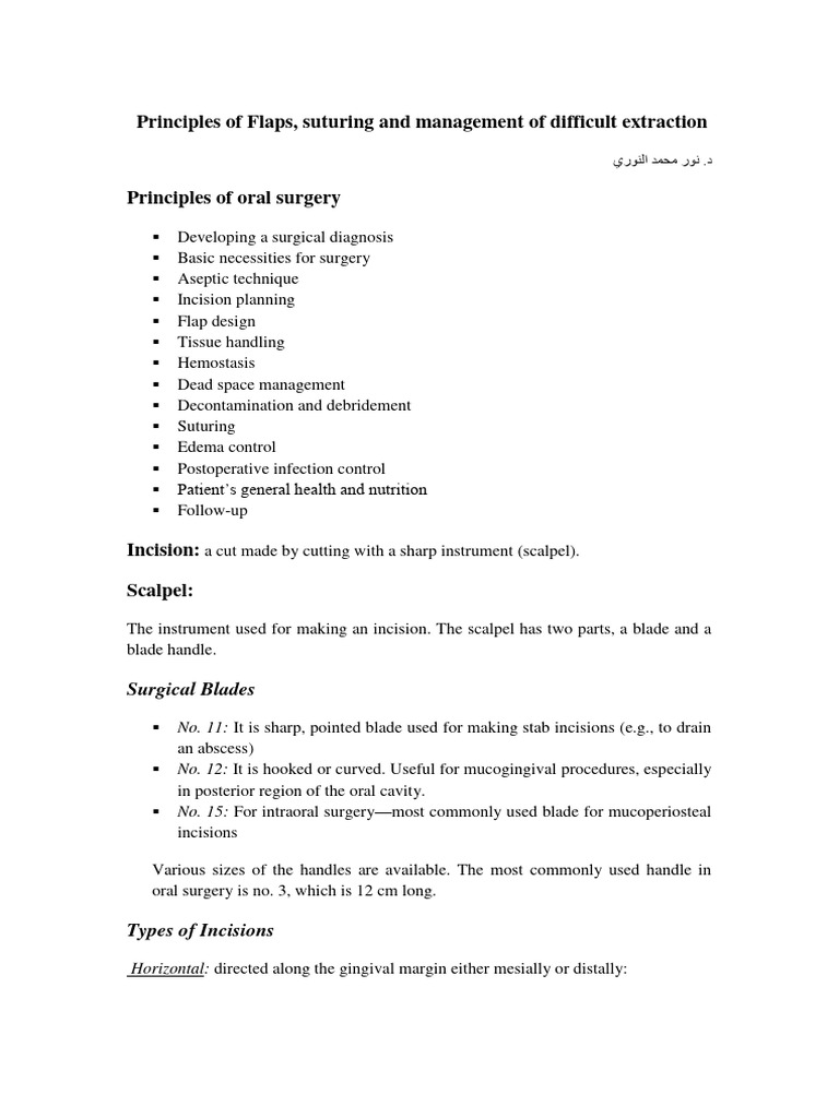 Oral Surgery Flaps | PDF | Surgical Suture | Medical Specialties