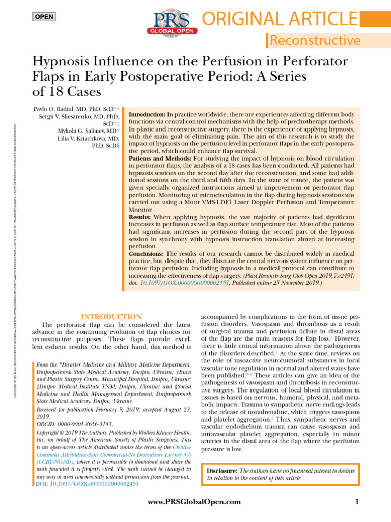 PRS Go | PDF | Surgery | Hypnosis