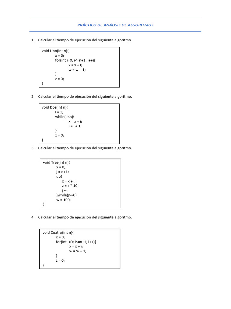 Práctico De Análisis De Algoritmos Descargar Gratis Pdf Algoritmos Y Estructuras De Datos