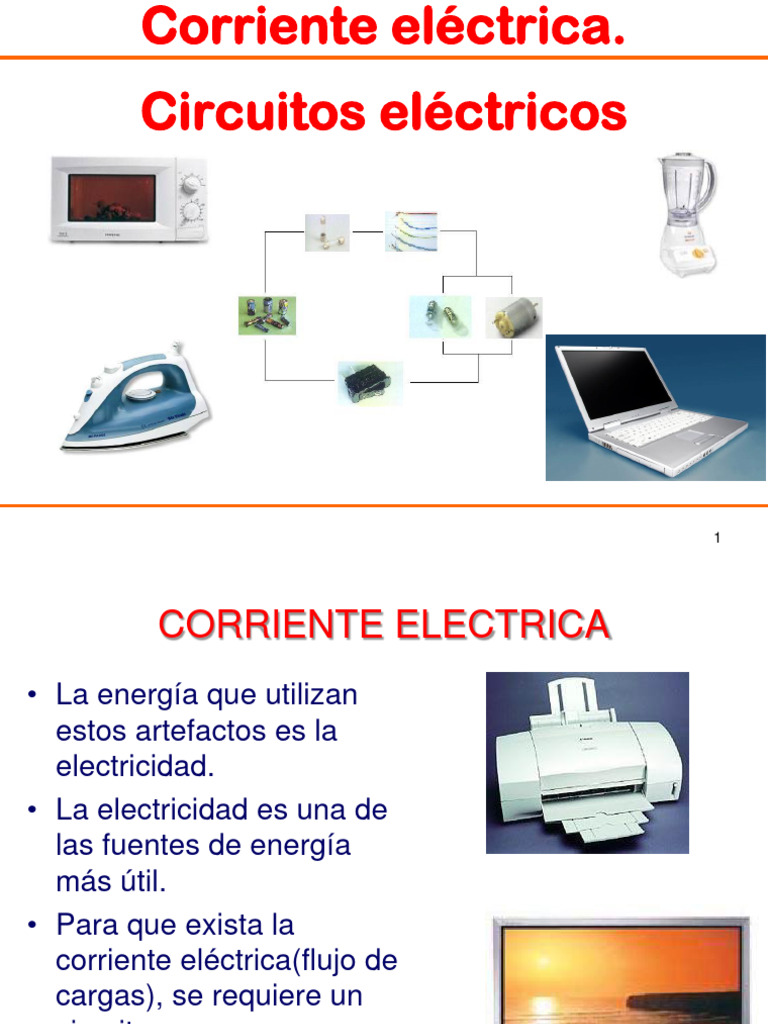 DIAPOSITIVAS Corriente Electrica 3 | PDF | Corriente eléctrica | Ingenieria Eléctrica