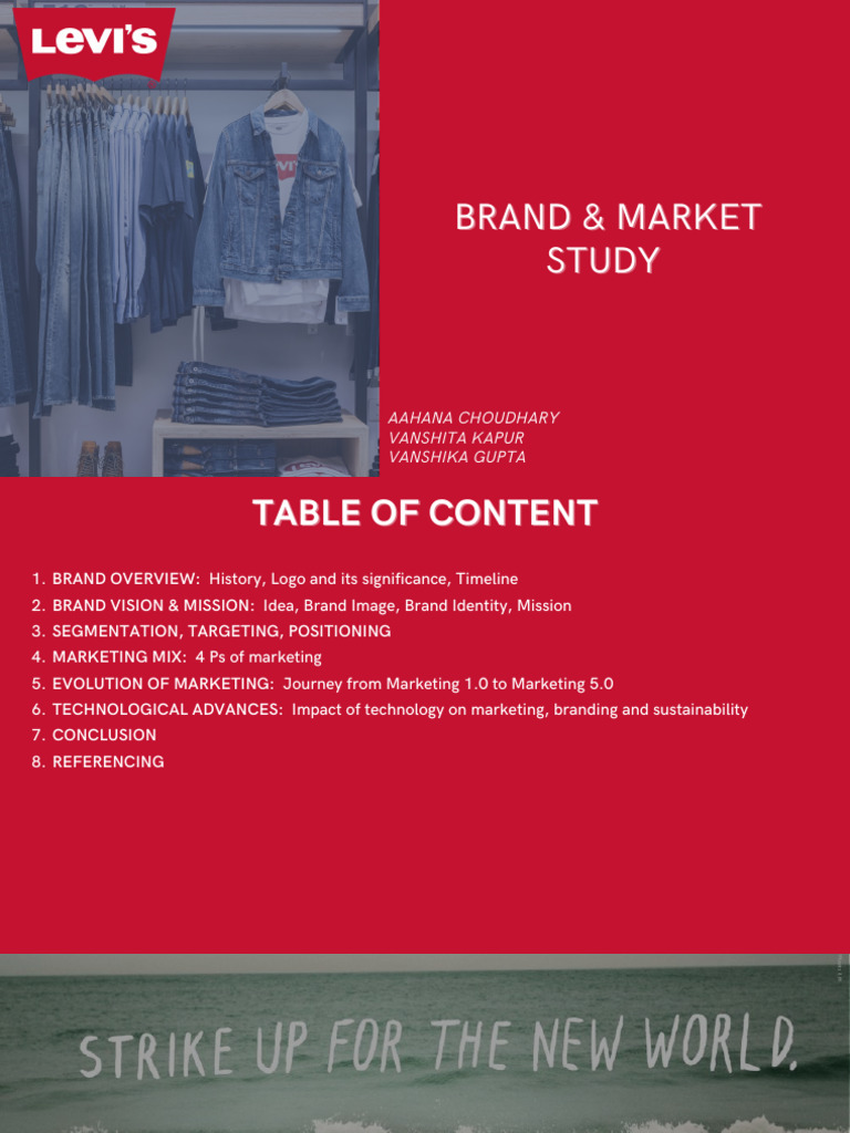 Levi's Brand Overview and Evolution | PDF | Jeans | Market Segmentation