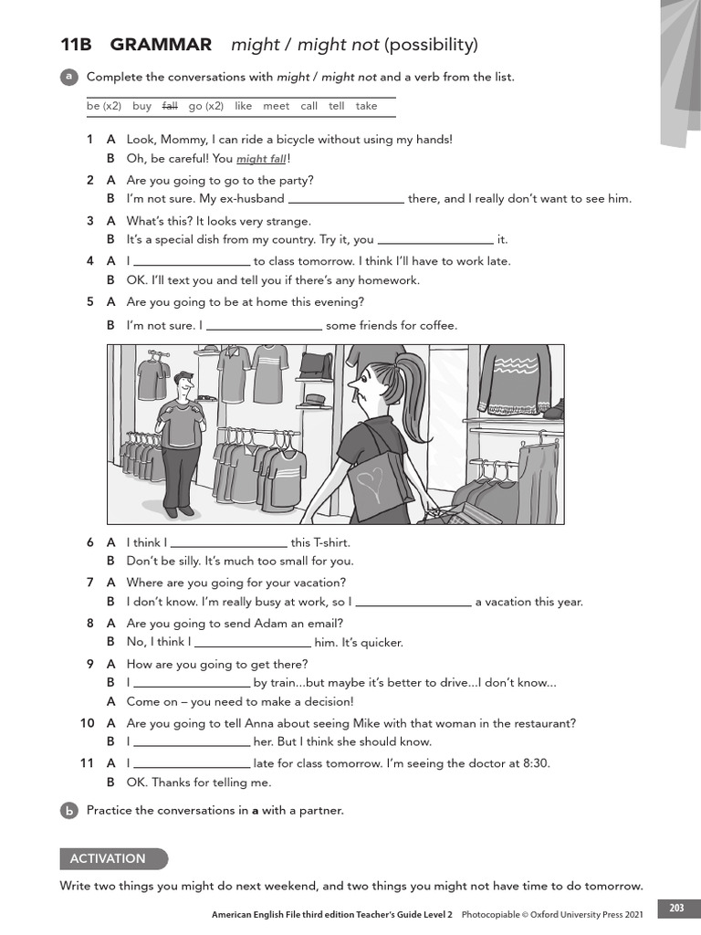 Might Exercises for Conversation Practice | PDF