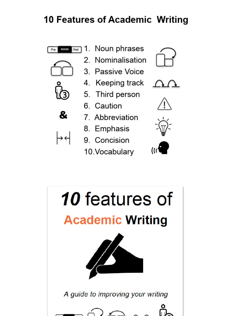 Key Features of Academic Writing | PDF | Noun | Verb