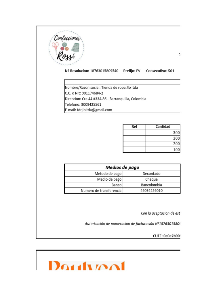 Modelos De Facturas Pdf