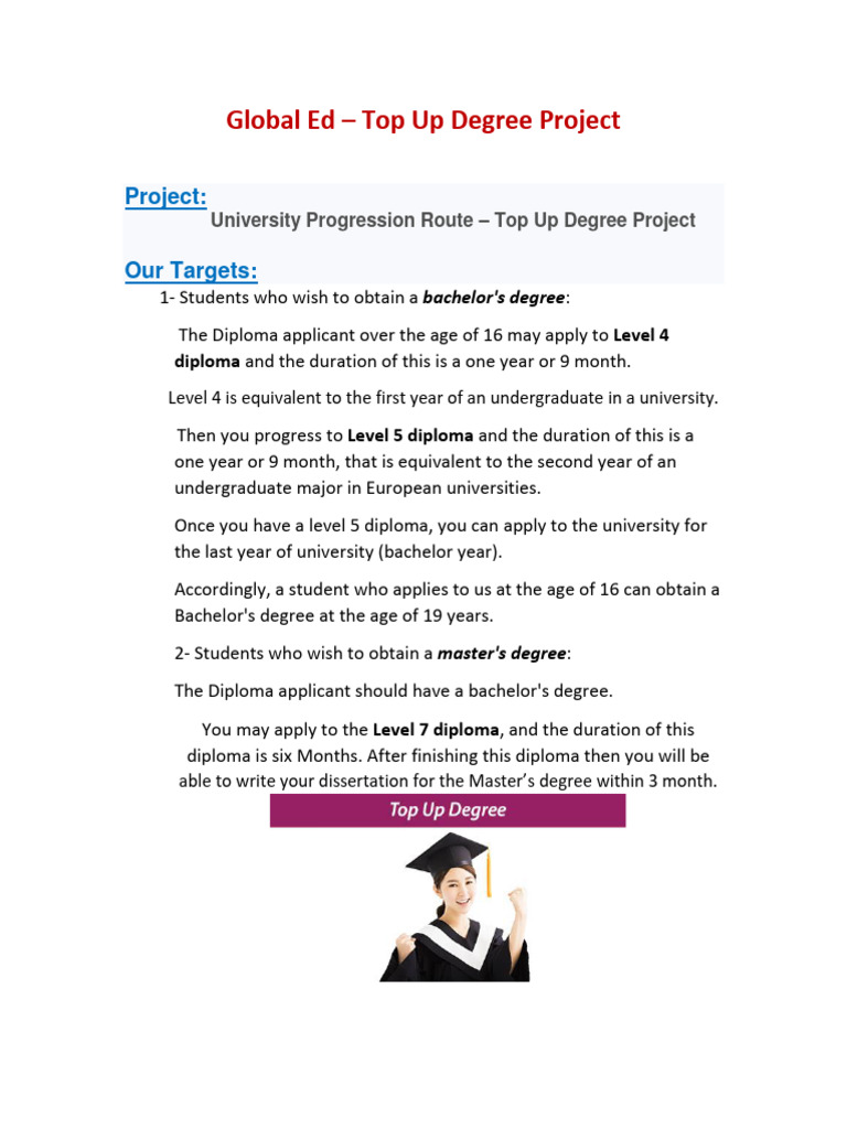 Top Up Degree Pathways Explained | PDF | Academic Degree | Diploma