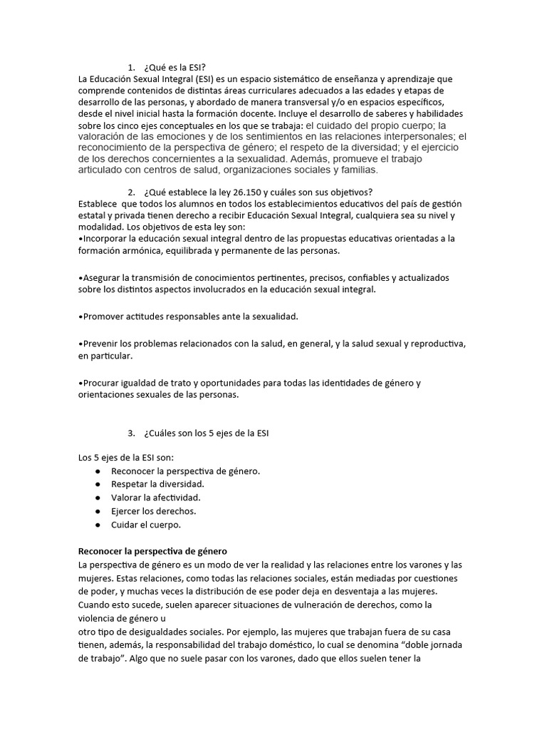 Esi TP | PDF | La violencia contra las mujeres | Educación sexual