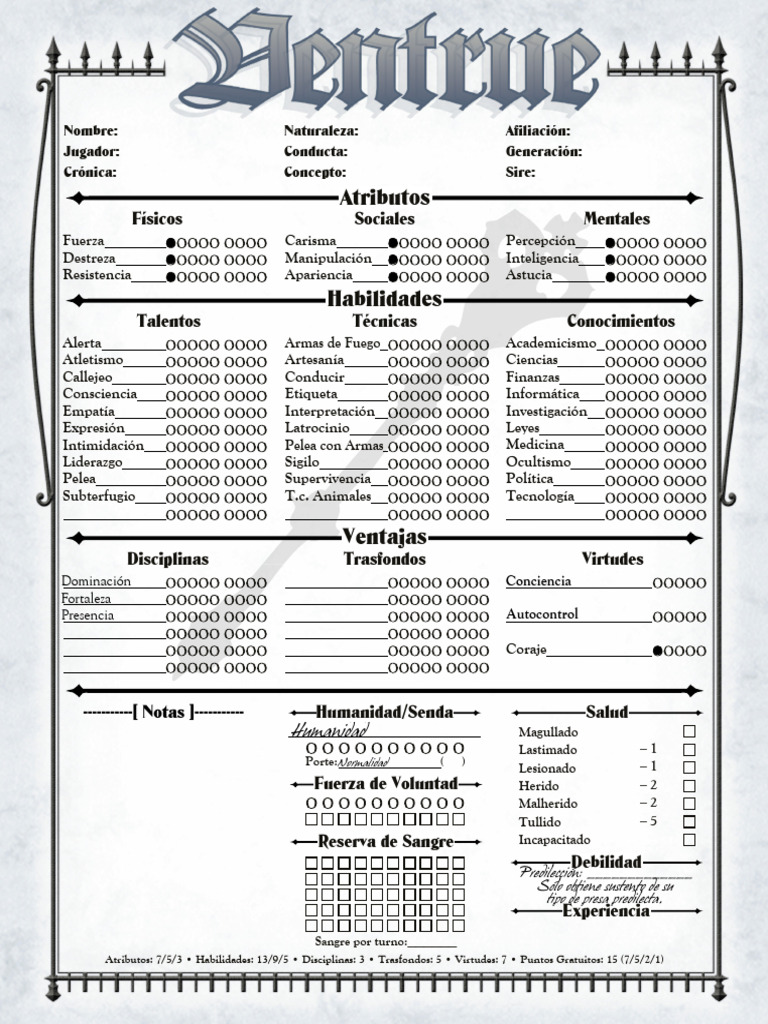 Ventrue Editable | PDF | Sicología