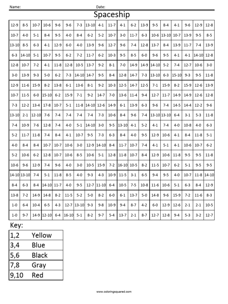 Free-Subtraction-worksheets-SSHC3-Spaceship-Math-for-kids | PDF