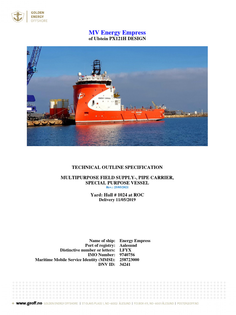 Energy Empress - 25.05.2021 | PDF | Ships | Marine Propulsion