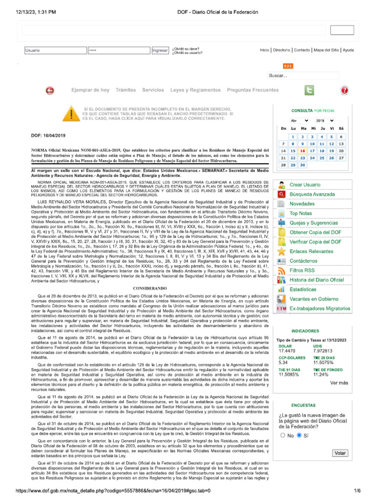 Nom 001 Asea 2019 | PDF