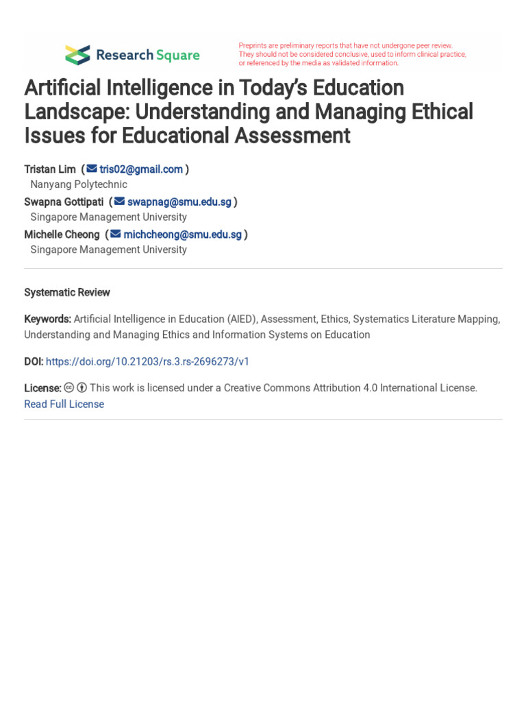 Ethical AI in Education Assessments | PDF | Machine Learning ...
