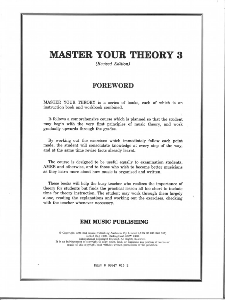 Master Your Theory GR3 Revised Edition | PDF