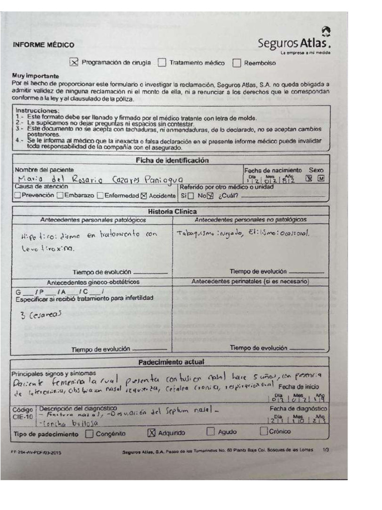 Informe Medico | PDF