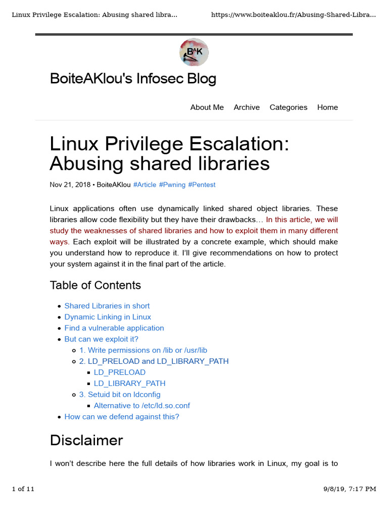 En - Abusing Shared Libraries - Boiteaklou | PDF | Library (Computing) | Systems Engineering
