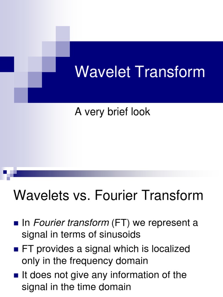 Wavelet Transform | PDF | Wavelet | Multidimensional Signal Processing