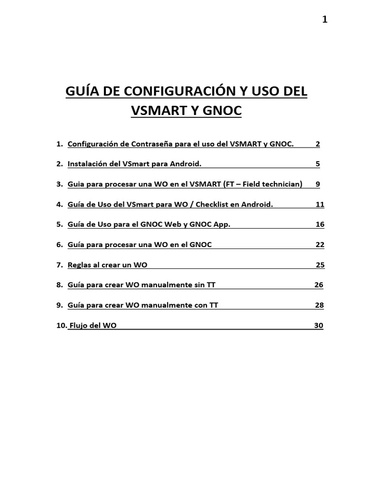 Guia de Usos GNOC y VSMART | PDF | Contraseña | Red mundial
