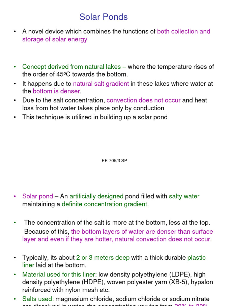 Slide 6 Solar Ponds Plants | PDF | Power Station | Solar Energy