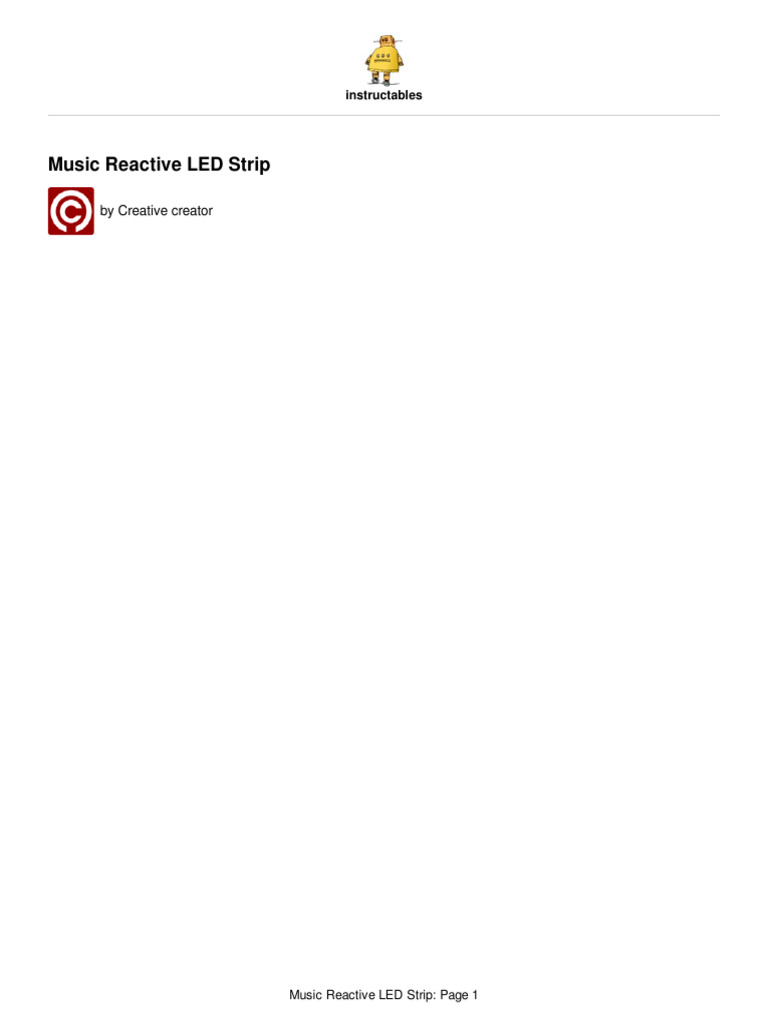 Music Reactive LED Strip | PDF | Arduino | Mosfet