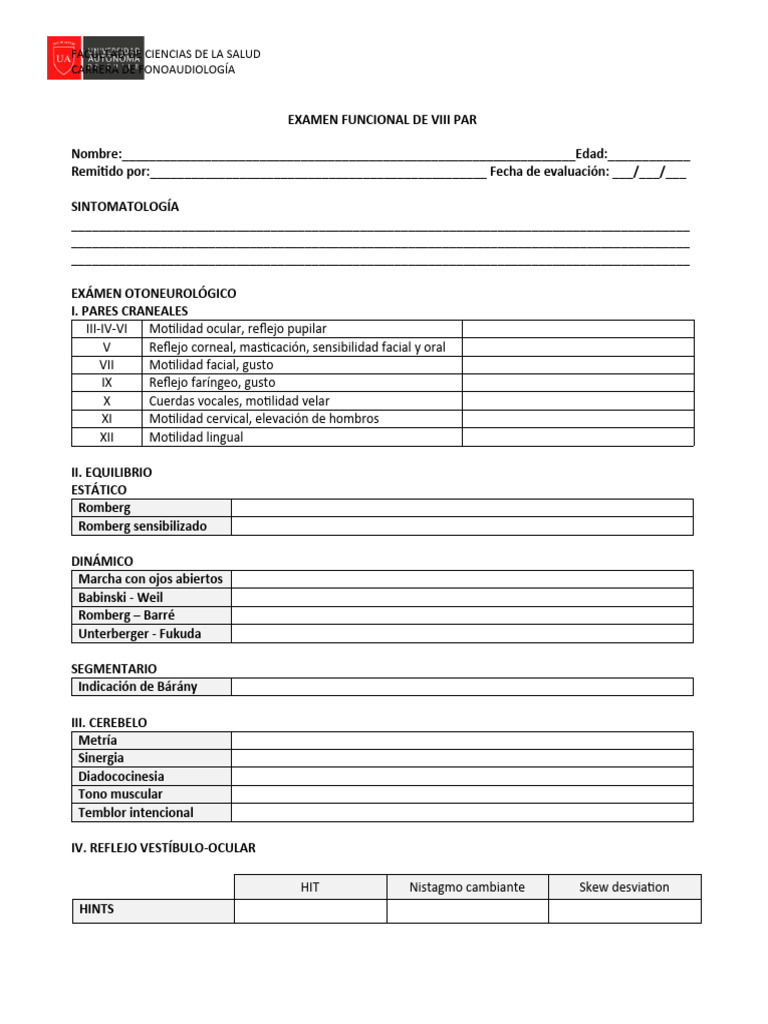 PAUTA_VIII_PAR | PDF | Neurofisiología | Especialidades Medicas