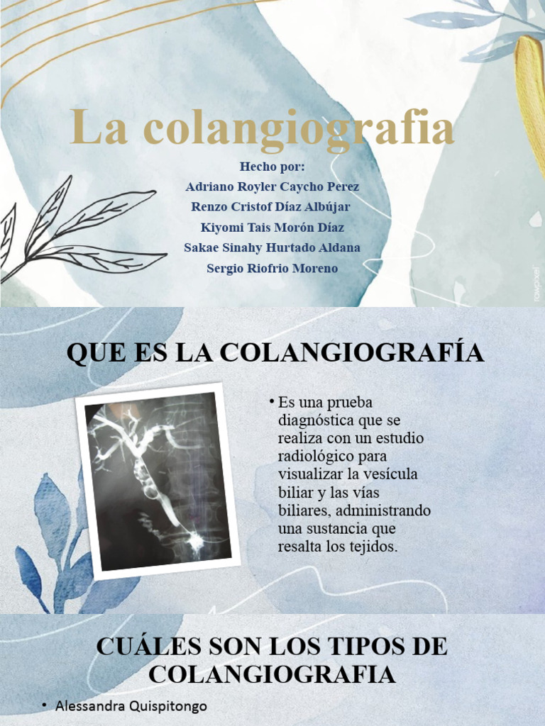 La Colangiografia | PDF | Bilis | Medicina