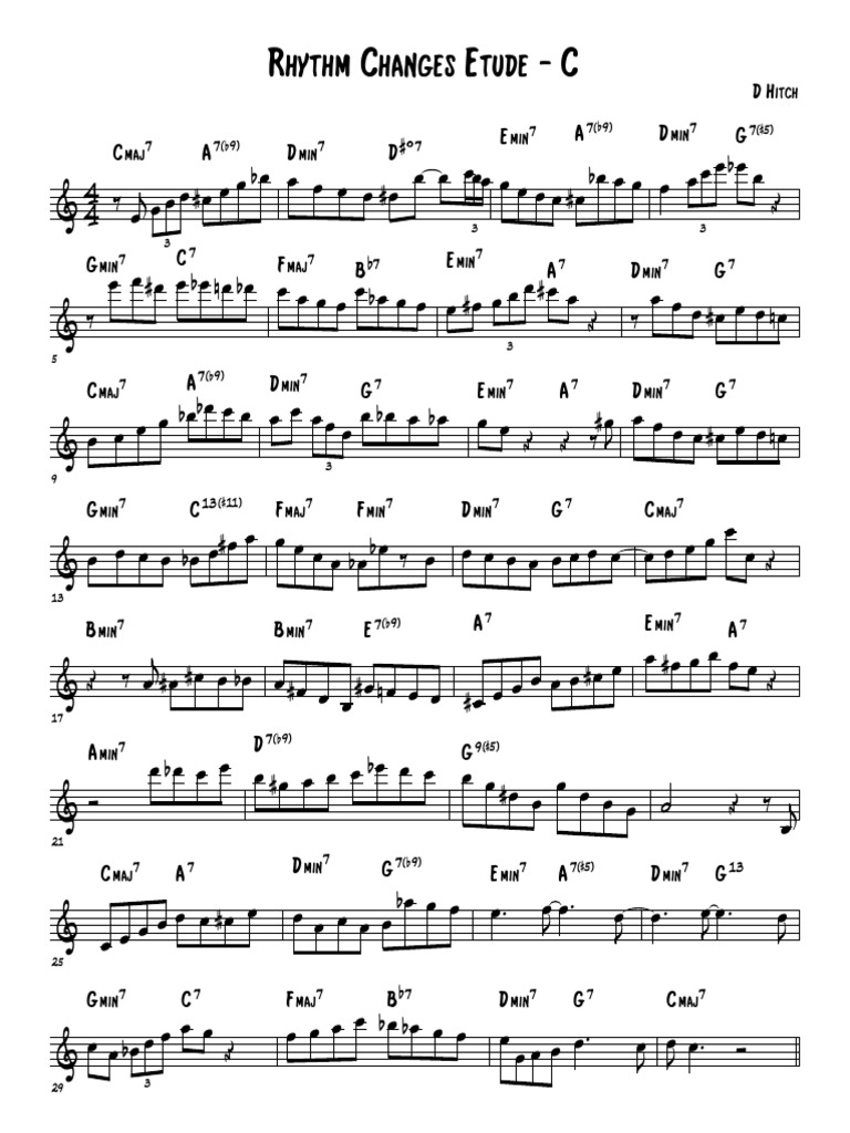 01 - Saxophone Fundamentals - Etude 1 - C | PDF