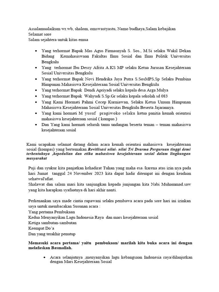 Teks Mc Pembukaan Kompas Pdf