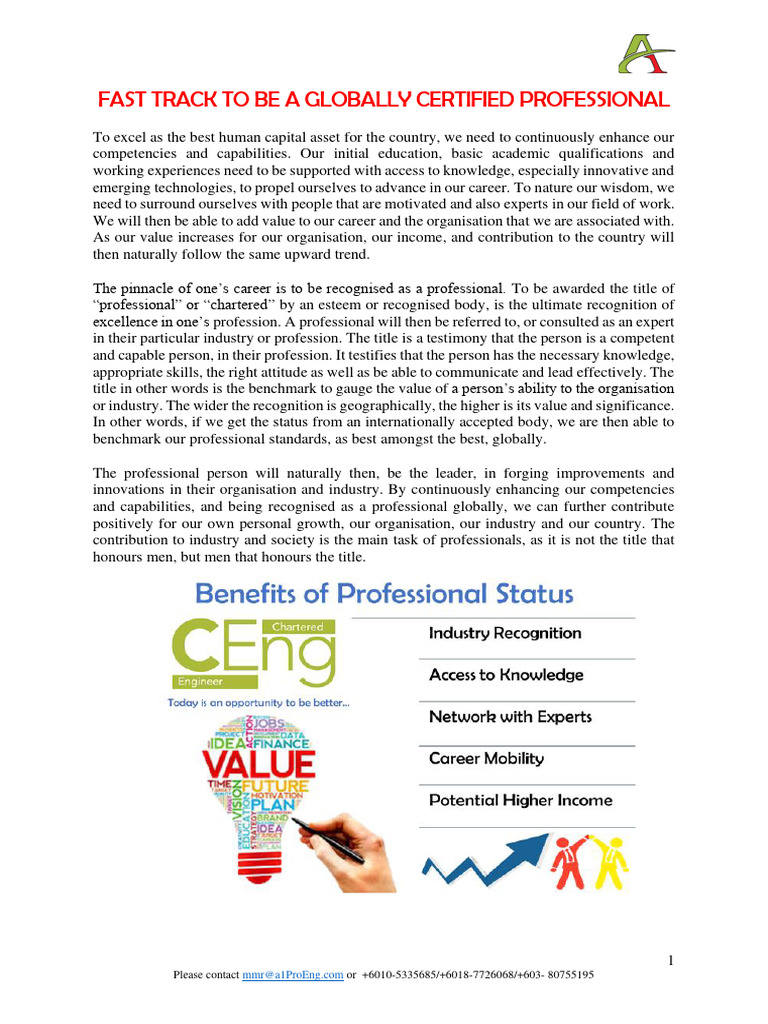 Fast Track to Chartered Engineer Status | PDF | Engineer | Profession