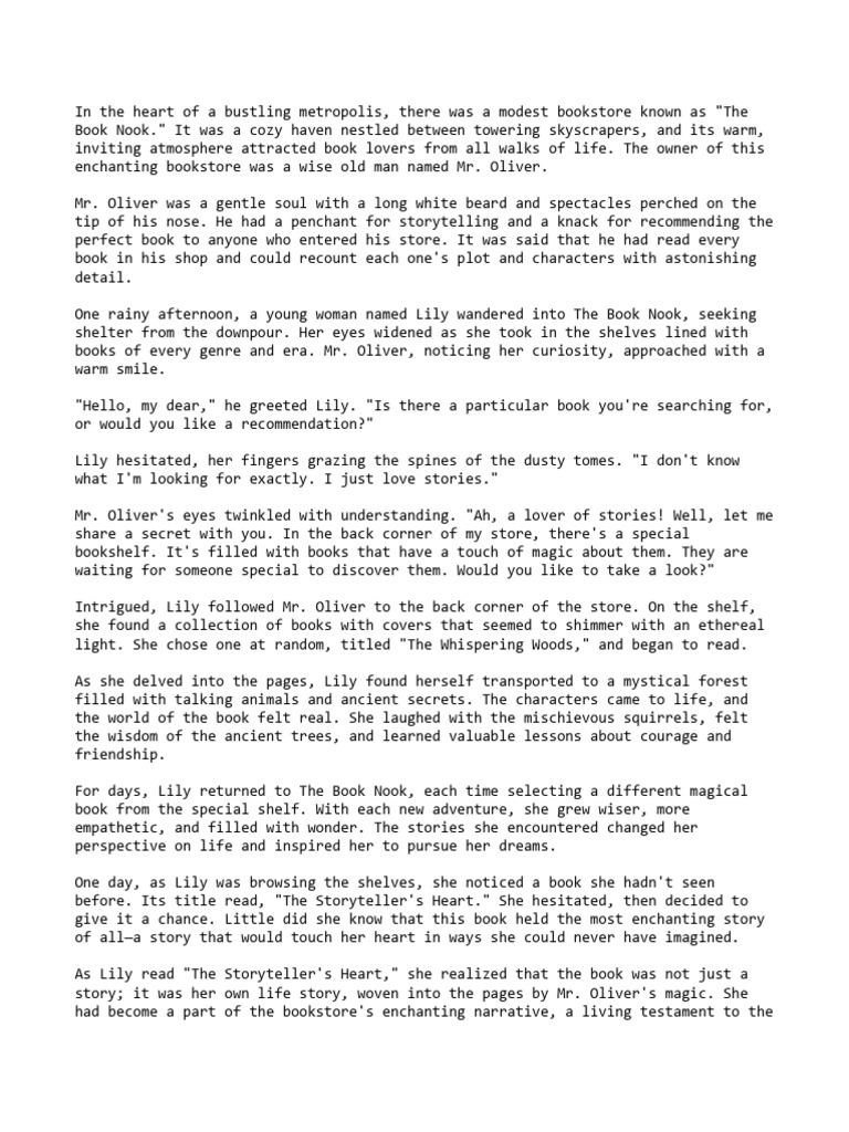 Mr Oliver Story | PDF