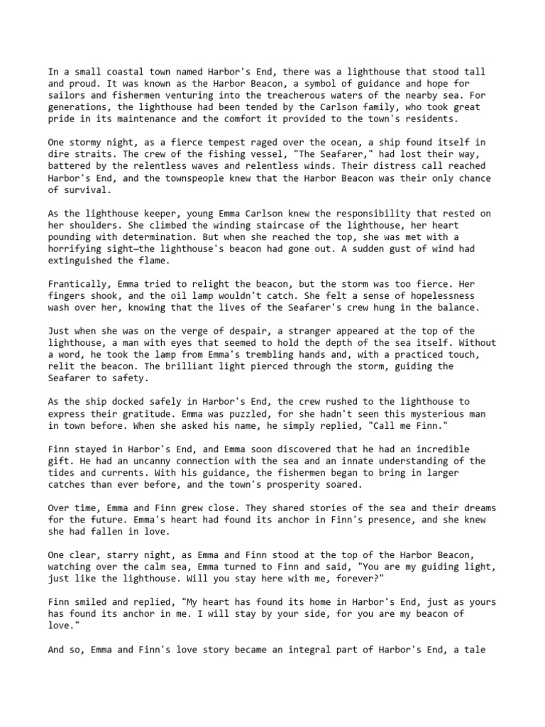 Emma Story | PDF | Lighthouse | Water Transport