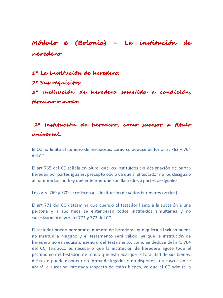 Modulo 6 | PDF | Herencia | Justicia