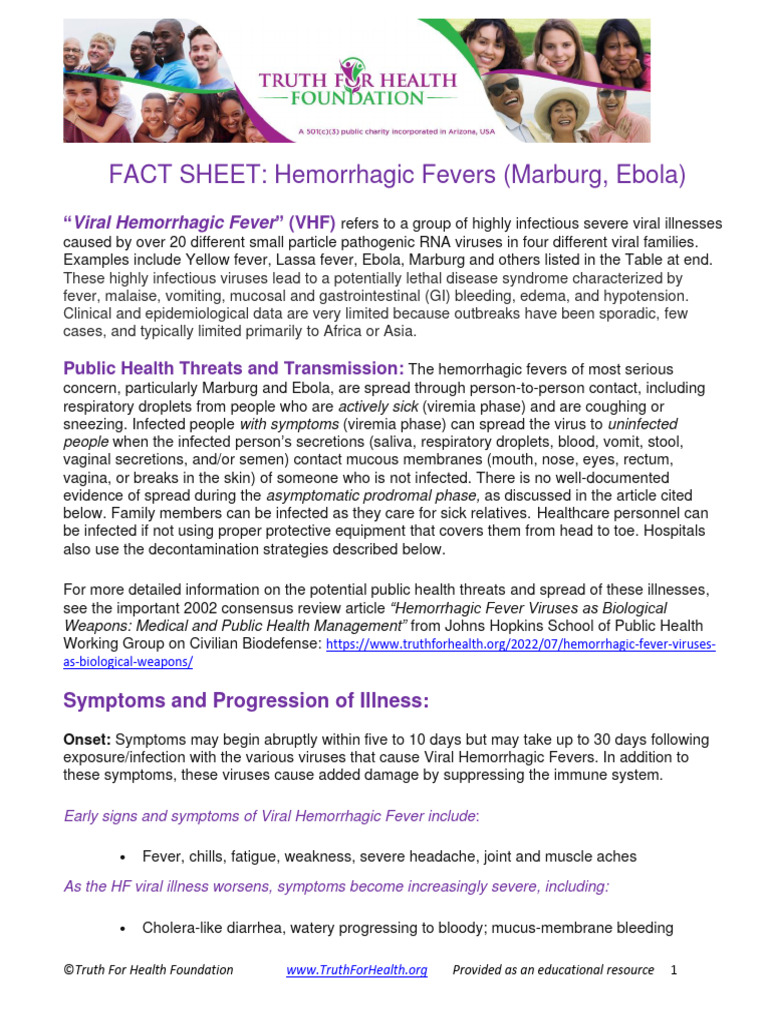 Hemorrhagic Fever Symptoms UPDATED 7 22 22 | PDF | Infection | Bleeding