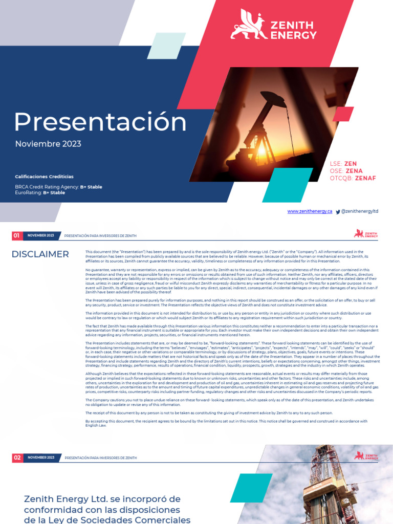 Zenith Spanish Presentation V5 | PDF | Investing