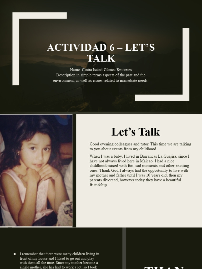 Actividad 6 - Let's Talk | PDF