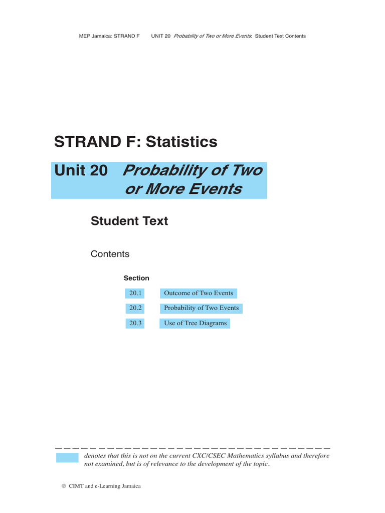 Probability of More Than One Event | PDF | Probability
