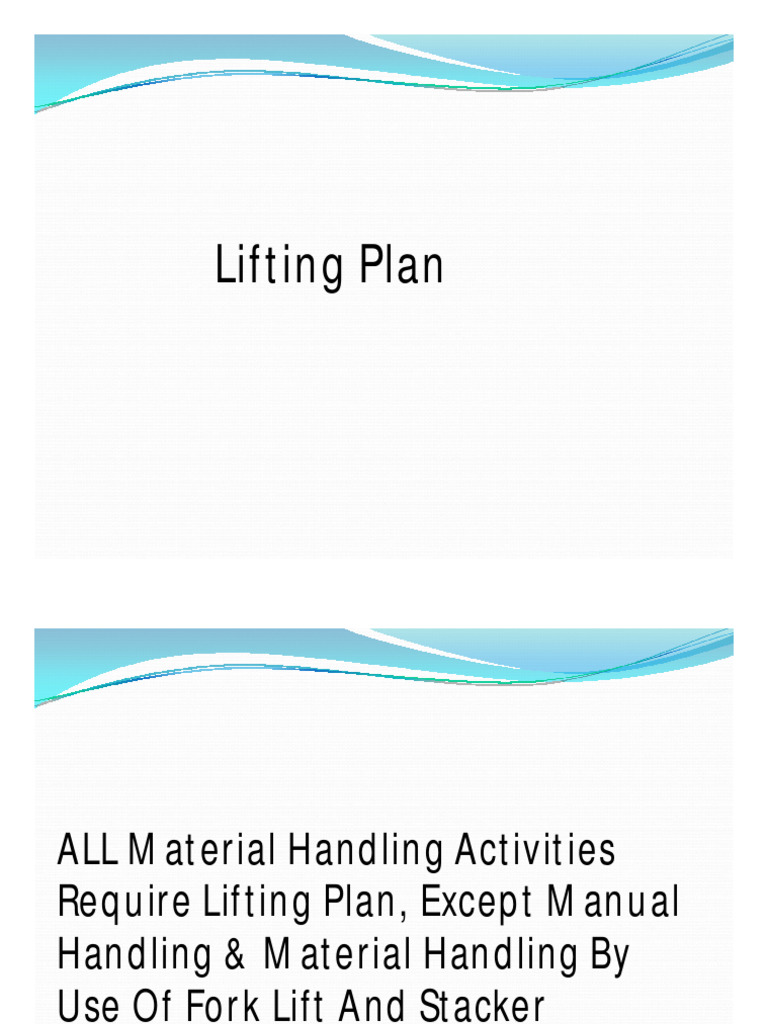 Lift Plan Requirements | Download Free PDF | Crane (Machine) | Elevator