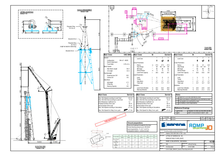 S-18-13306 - DR4015 - Derrick Flare Stack #4 & #5 | PDF | Crane (Machine)