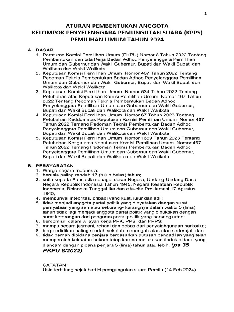 Pembentukan Anggota KPPS | PDF | Politik | Ilmu Sosial