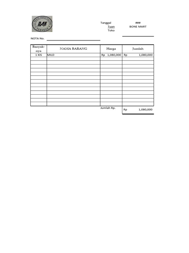 Nota Bone Mart | PDF